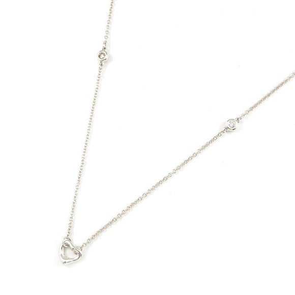 Tiffany & Co. | Bags | Tiffany Necklace Open Heart Mini Visor Yard ...